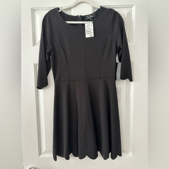 Lulus | Dresses | Nwt Lulus Black Scalloped Edge Dress | Poshmark